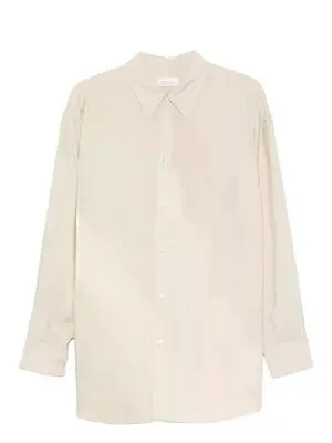 LEMAIRE Tie-neck Long-sleeve Shirt - Neutrals