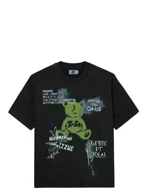 Izzue Graphic-print Cotton T-shirt - Black