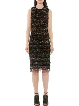 Givenchy Ruffle-textured Midi Dress - Black