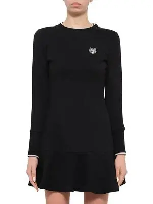 Kenzo Tiger Patch Dress - Black