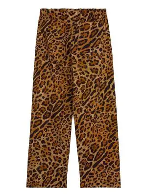 A PAPER KID Animal Print Trousers - Neutrals