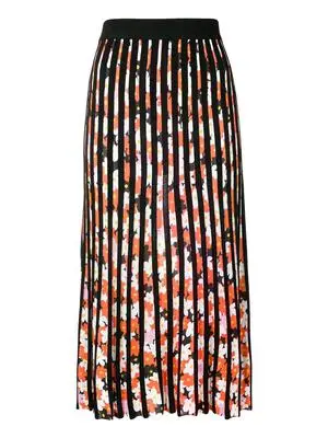 Kenzo Floral Striped Midi Skirt - Multicolour