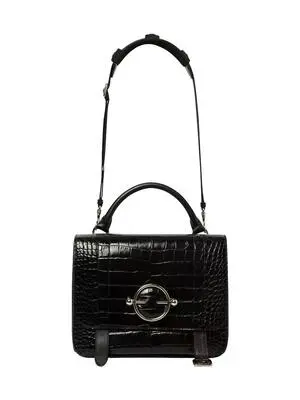 JW Anderson Crocodile Leather Shoulder Bag - Black