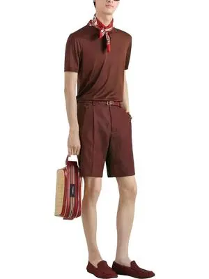 Dolce & Gabbana Crew Neck Silk T-shirt - Red