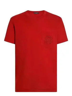Dolce & Gabbana Cotton T-shirt With Logo Embroidery - Black