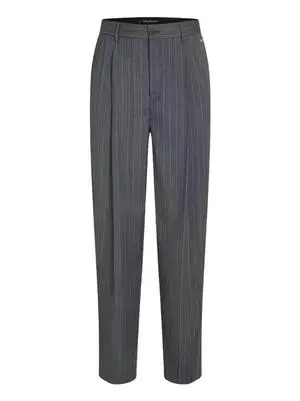 Karl Lagerfeld Pinstripe Pleated Trousers - Grey