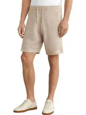 REISS Vigo Knit Shorts - Stone