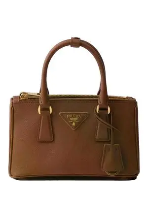 Prada Galleria Mini Saffiano Leather Bag - Brown