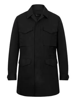 Comme Des Garçons Four-pocket Drawstring Jacket - Black