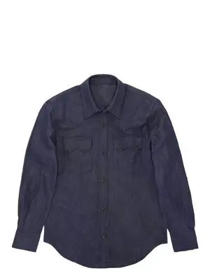 FORTELA Smith Heavy-chambray Shirt - Blue