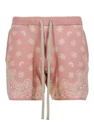 JUN/NAKAYAMA JUN/NAKAYAMA Paisley-Pattern Knitted Shorts Pink