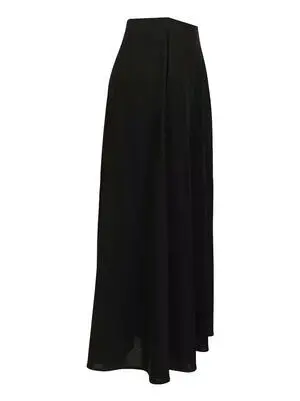 Max Mara Virgin Wool Pleated Skirt - Black