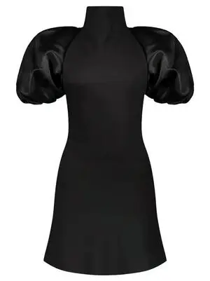 ELLERY Balloon Sleeve High-neck Mini Dress - Black