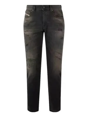 DIESEL® Distressed Straight-leg Jeans - Black
