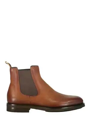 Santoni Grained Leather Chelsea Boots - Brown