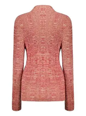 ELLERY Ribbed Knit Turtleneck Sweater - Red