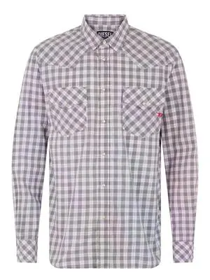 DIESEL® Checked Long-sleeve Shirt - Grey