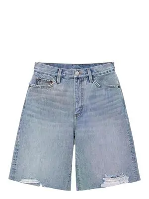 HEY JOANIE Coastal Breeze 90's Distressed Shorts - Blue