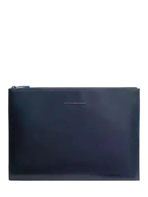PIQUADRO Piquadro IPad® Pro 13 Leather Clutch Bag Blue