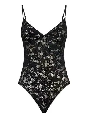 Zimmermann Lace-embroidered V-neck Bodysuit - Black