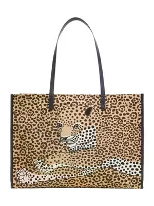INOUI EDITIONS Felis Leopard Print Shoulder Bag - Neutrals