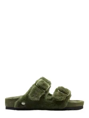 BIRKENSTOCK Arizona Shearling Slides - Green