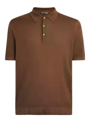Corneliani Fine-knit Short-sleeve Polo Shirt - Brown