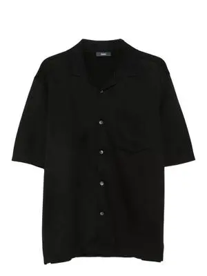 Herno Short-sleeve Camp-collar Shirt - Black