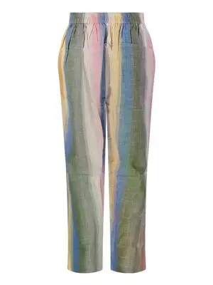 MAPOÉSIE Striped Straight-leg Trousers - Blue