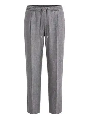 BRIGLIA 1949 Briglia 1949 Dark Grey Flannel Drawstring Waist Trousers