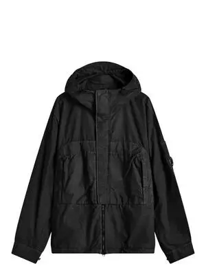 C.P. COMPANY Hooded Jacket With Lens Detail - Black