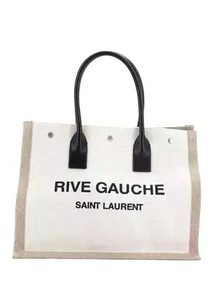 Saint Laurent Rive Gauche Shopper Tote Bag - Neutrals