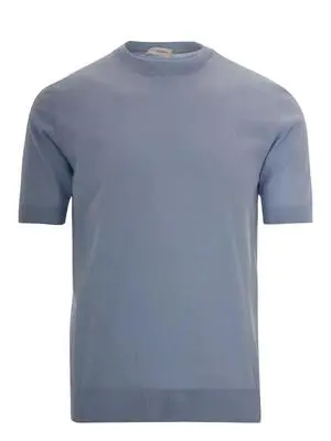 PAOLO PECORA Crew Neck Short Sleeve T-shirt - Blue
