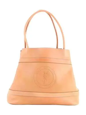 Saint Laurent Rive Gauche Leather Large Tote Bag - Neutrals