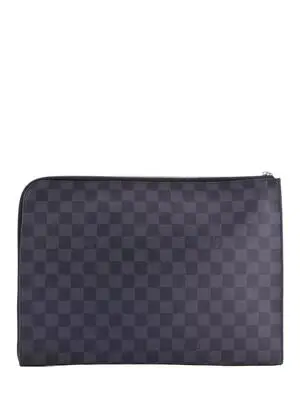 LOUIS VUITTON Damier Graphite Pochette Jour Gm Clutch Bag - Black