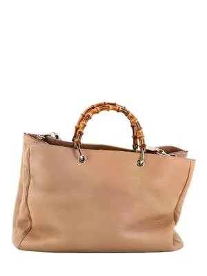Gucci Bamboo Shopper Large Tote Bag - Neutrals