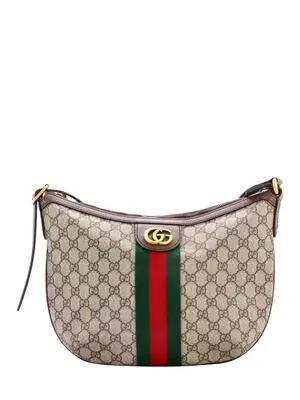 Gucci Ophidia Half Moon Hobo Bag - Brown