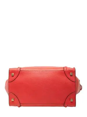 Celine Mini Luggage Tote Bag - Red