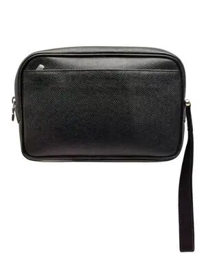 LOUIS VUITTON 2003 Taiga Kaluga Pochette Clutch Bag - Black
