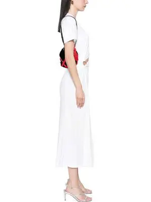 Saint Laurent Velvet Tassel Drawstring Bucket Bag - Black