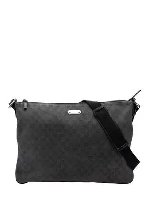 Gucci Gg Denim Crossbody Bag - Black