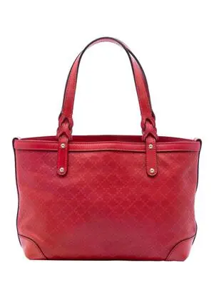 GUCCI Gucci Small Diamante Leather Craft Tote Bag
