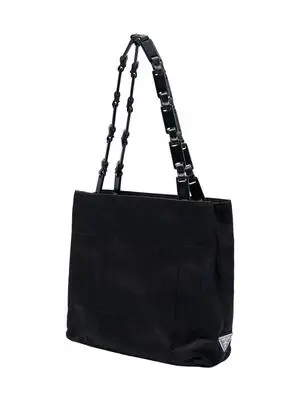 Prada Tessuto Impunto Chain Tote Bag - Black