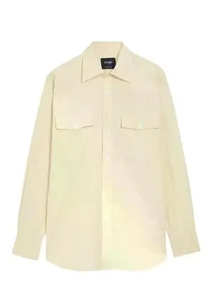 DRAKE'S Cotton Shirt - Neutrals