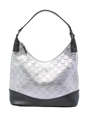 Gucci Metallic Sima Shoulder Bag - Silver