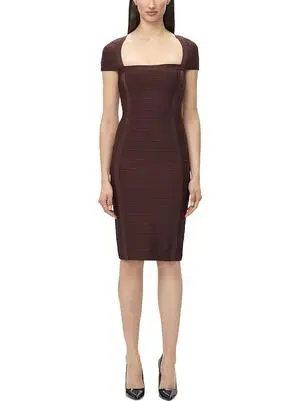 Herve Leger The Premiere Dress - Walnut