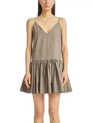 SAINT ART Remi Poplin Dress - Cobblestone