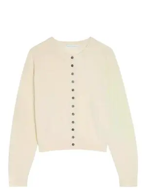 Maria Mcmanus Ivory Fine Knit Button-up Cardigan - Neutrals