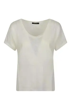 ARAGONA Scoop Neck T-shirt - Neutrals