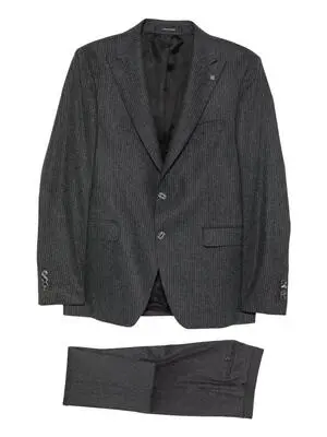 Tagliatore Pinstriped Wool Suit - Grey